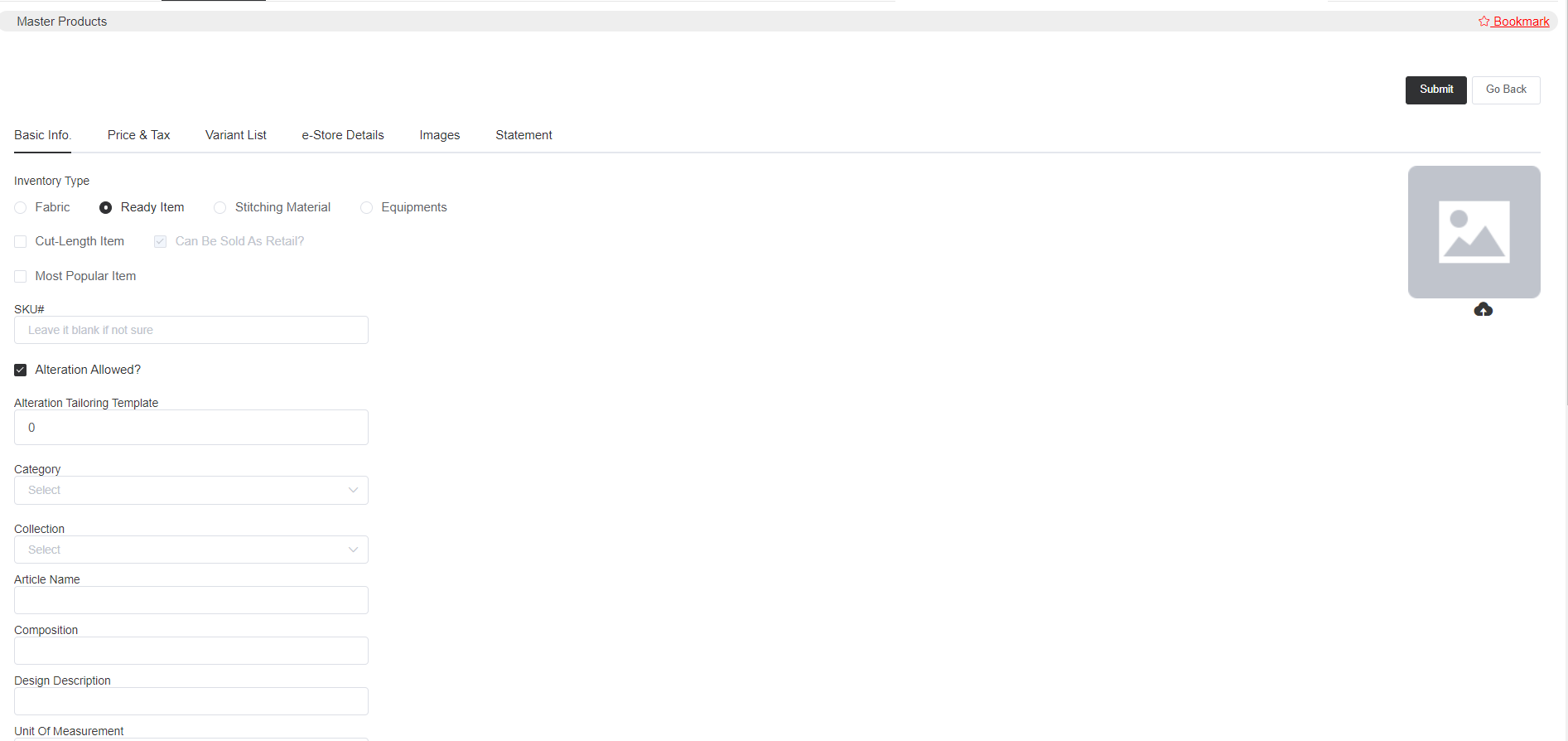 Master Products – EasyTailorApp.com Support