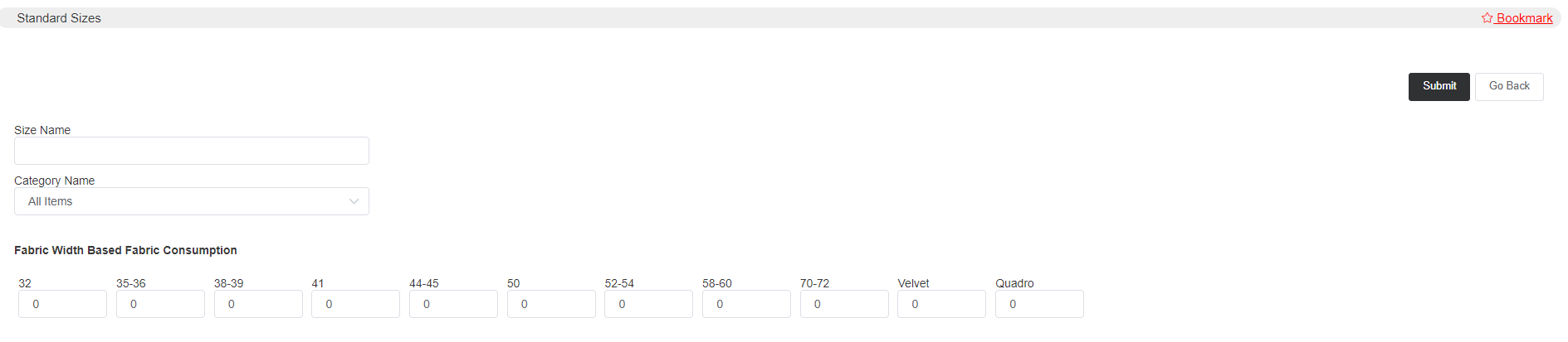 Standard Sizes – EasyTailorApp.com Support