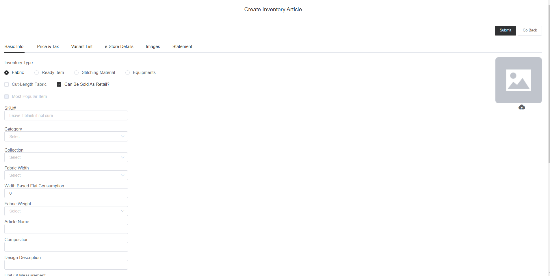 Inventory Segregation – EasyTailorApp.com Support