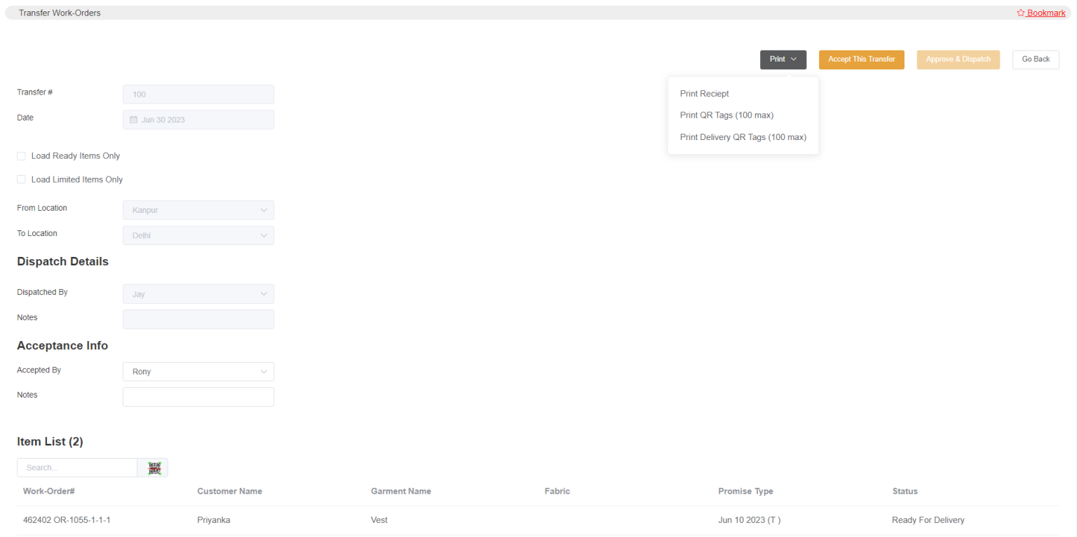 Transfer Work-Orders – EasyTailorApp.com Support