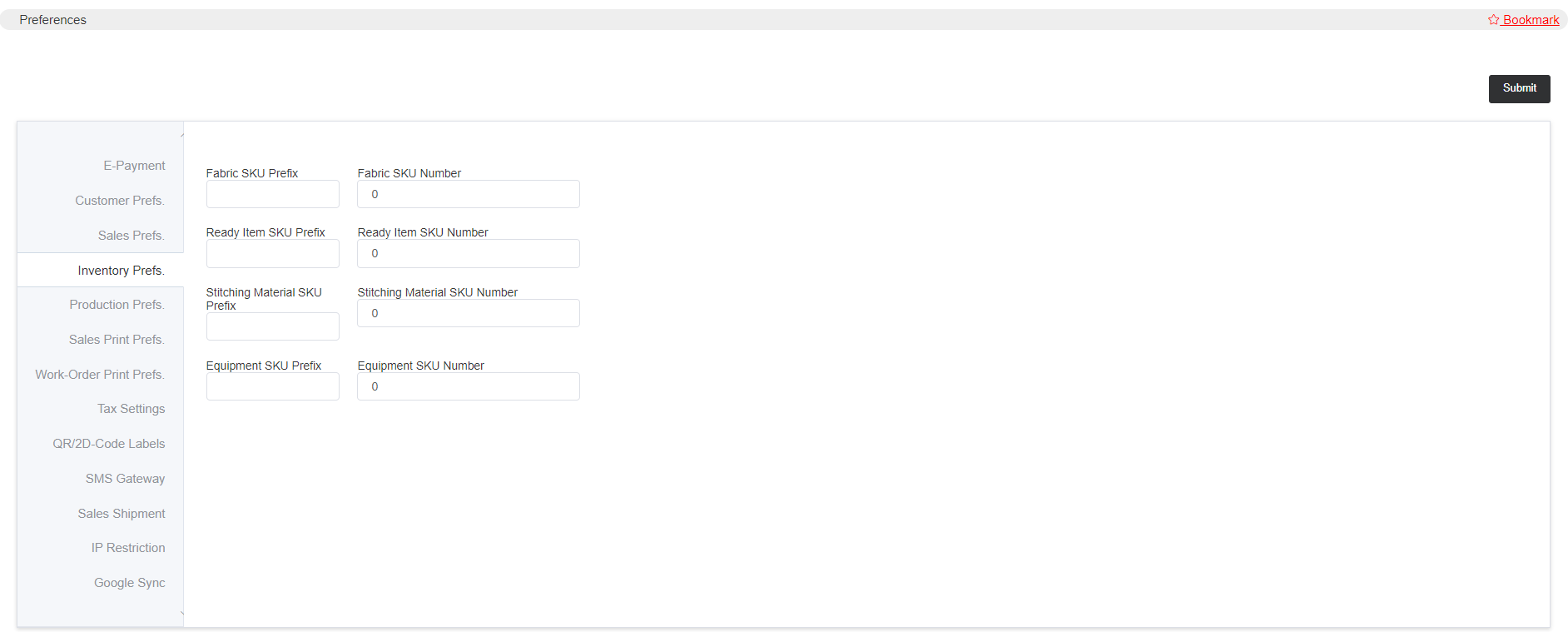 Inventory Prefs. – EasyTailorApp.com Support