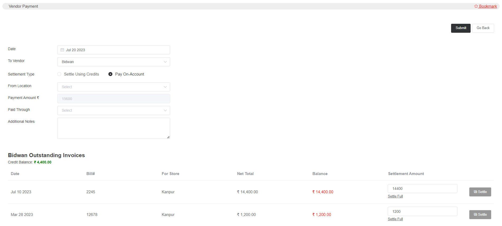 Vendor Payment – EasyTailorApp.com Support