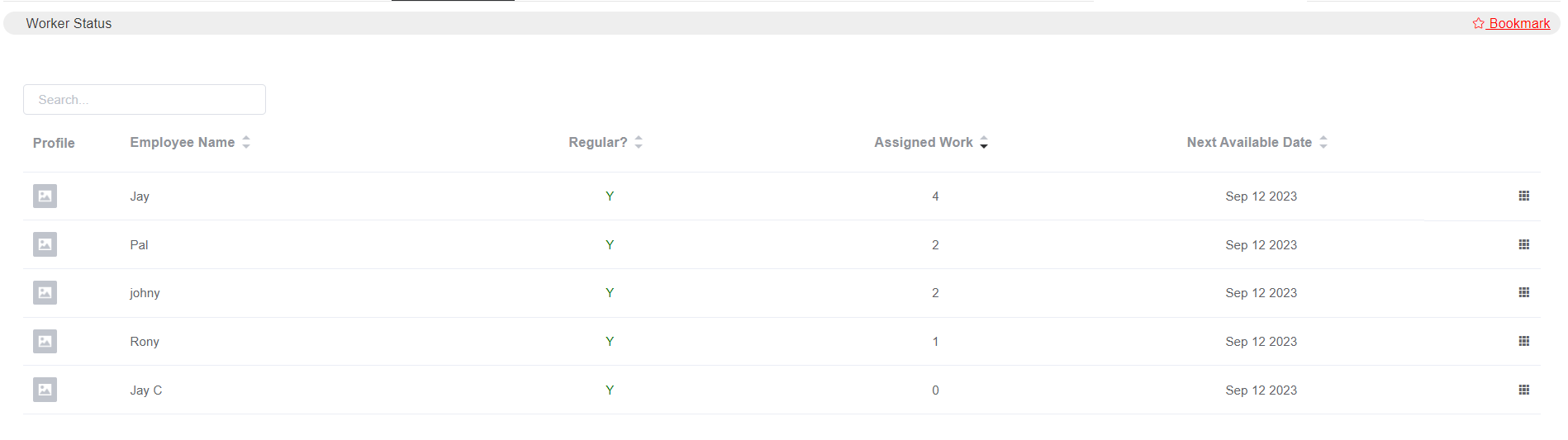Worker Status – EasyTailorApp.com Support